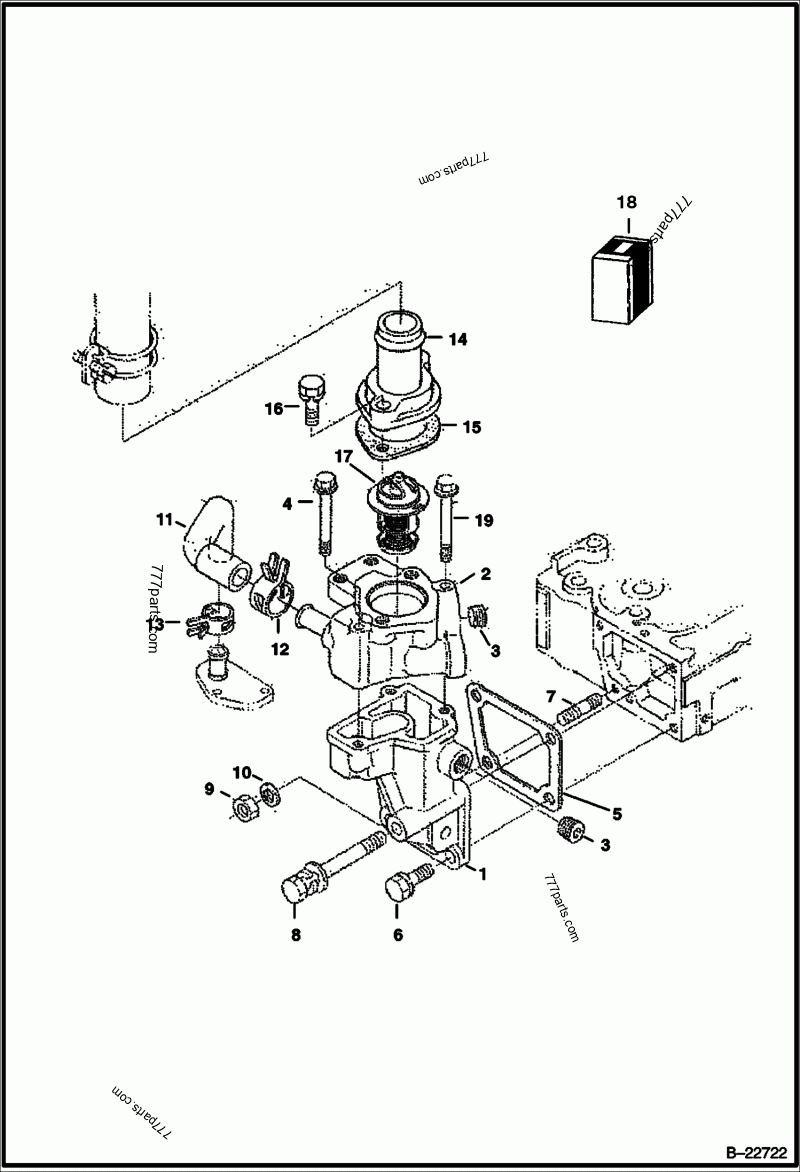 6684854 FLANGE - Bobcat spare part | 777parts.com