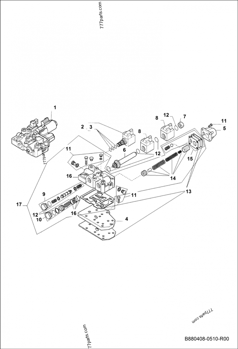 7289488 CONTROL VALVE BODY KIT - Bobcat spare part | 777parts.com
