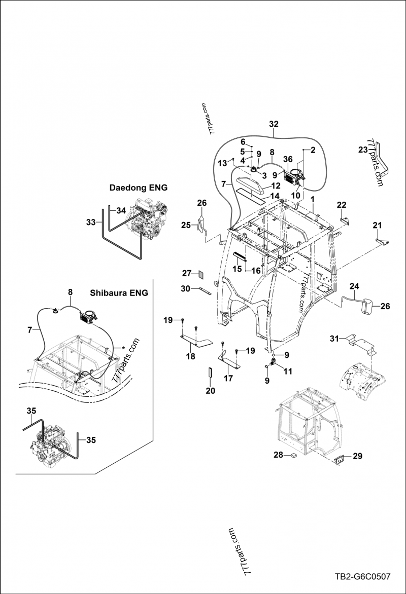 7378482 CAB ASSEMBLY - Bobcat spare part | 777parts.com