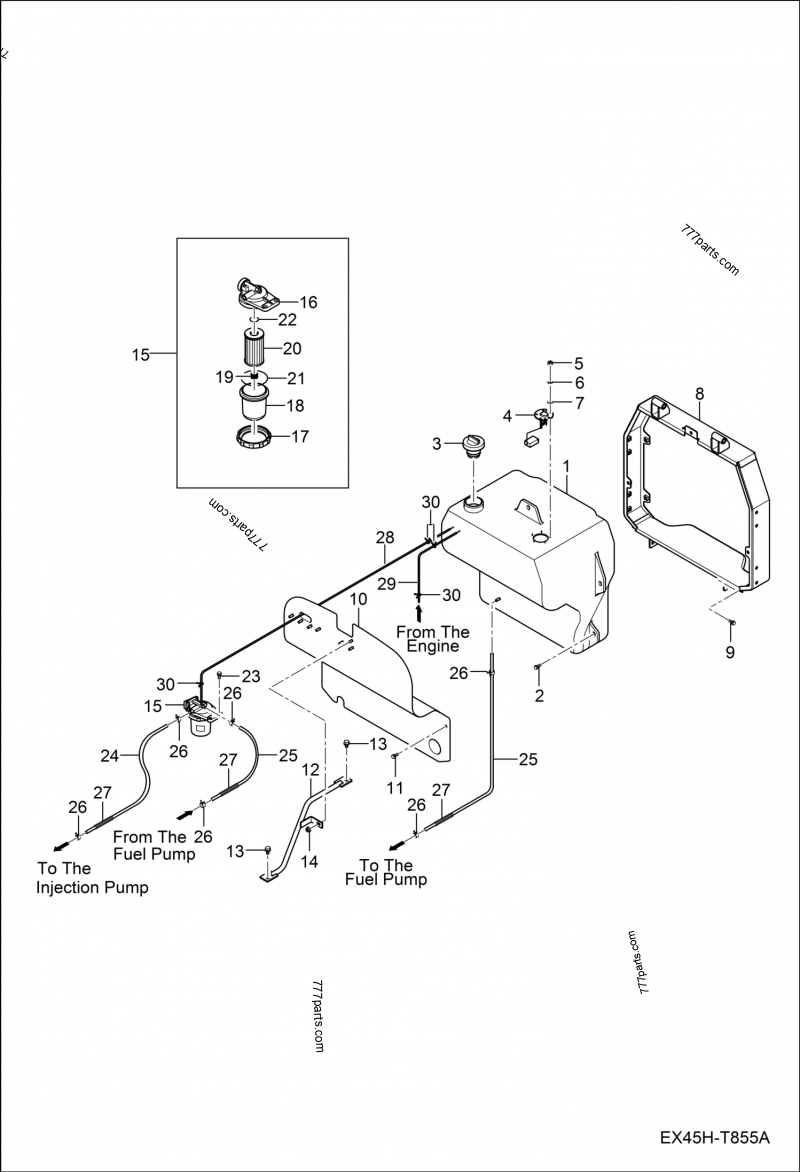 7013058 TANK FUEL - Bobcat spare part | 777parts.com