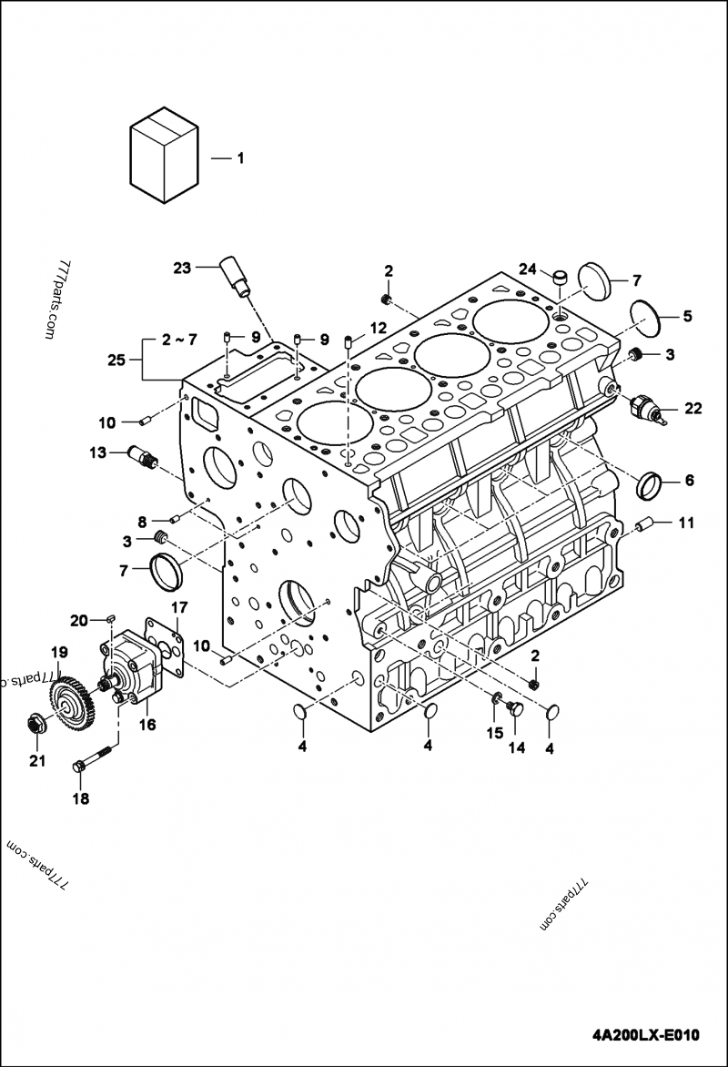 7010307 ENGINE, DAEDONG 4A220LWH-K - Bobcat spare part | 777parts.com