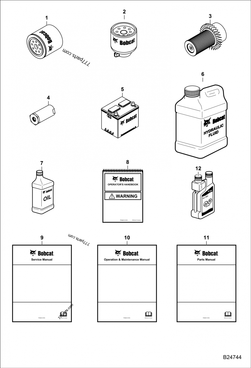 6667352 FILTER, FUEL W/SEPARATOR 12 - Bobcat spare part | 777parts.com