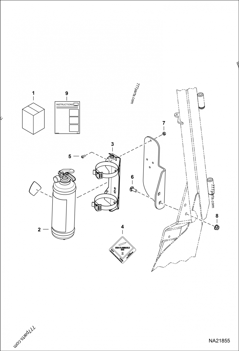 7280129 EXTINGUISHER FIRE - Bobcat spare part | 777parts.com