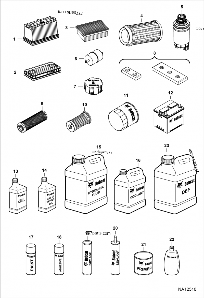 7288629 BATTERY - Bobcat spare part | 777parts.com