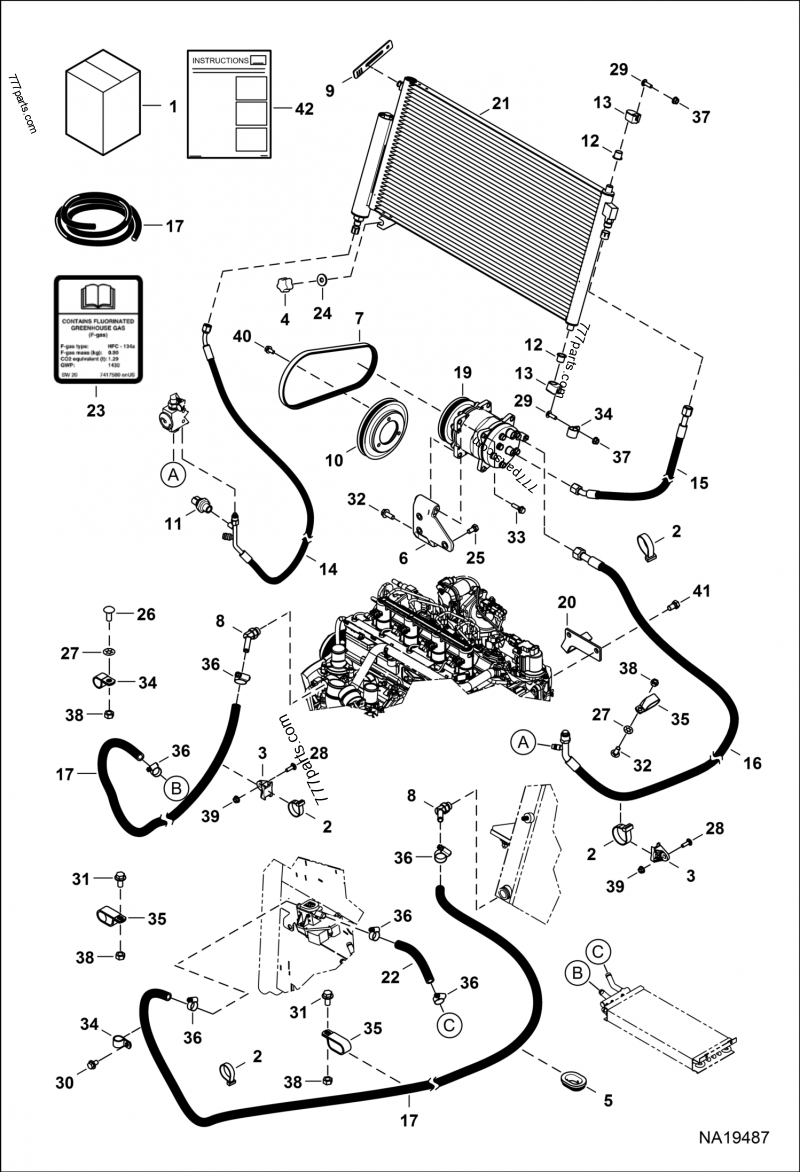 7363374 COMPRESSOR AC - Bobcat spare part | 777parts.com