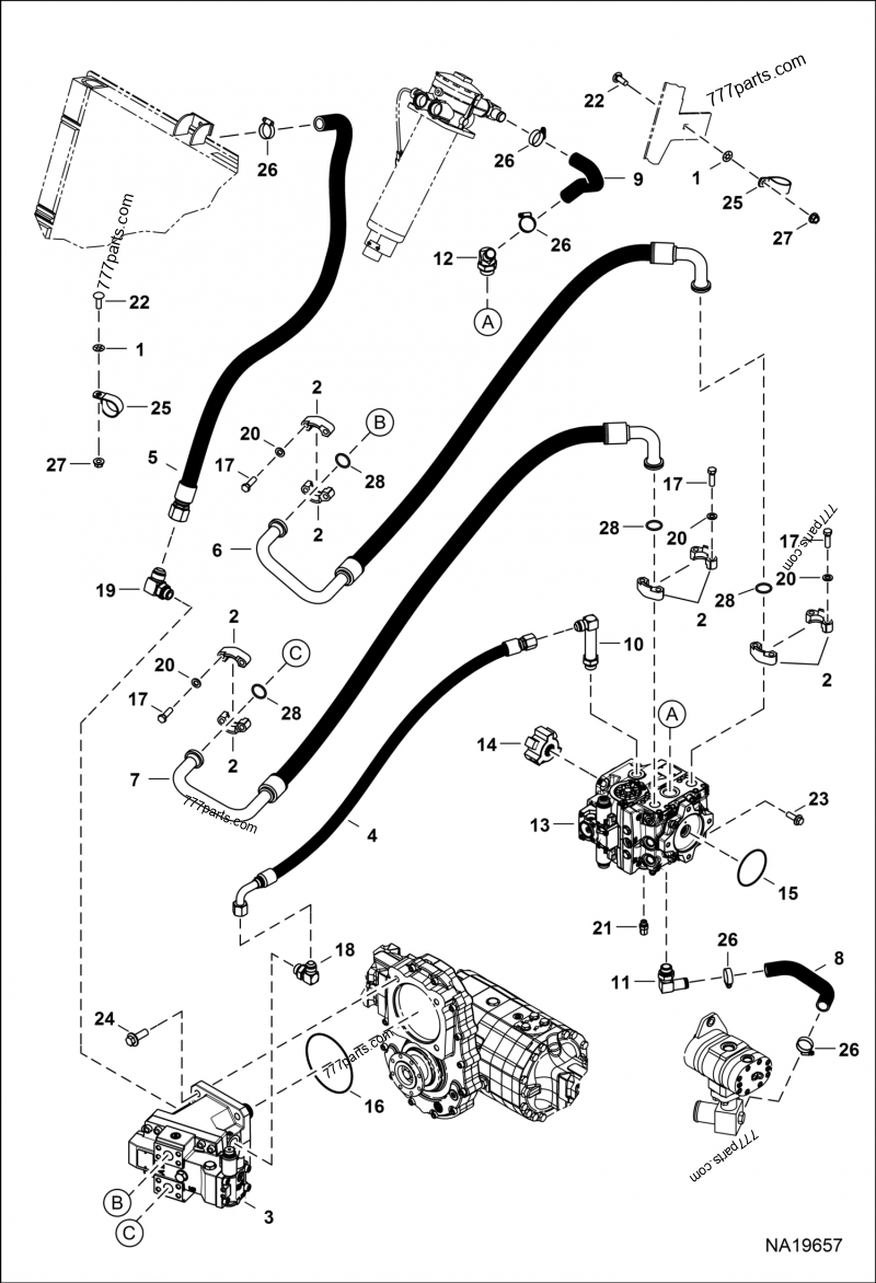 7340650 MOTOR DRIVE - Bobcat spare part | 777parts.com