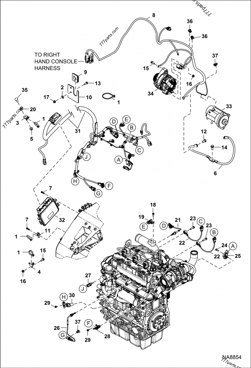7319352 SENSOR TEMP COOLANT - Bobcat spare part | 777parts.com