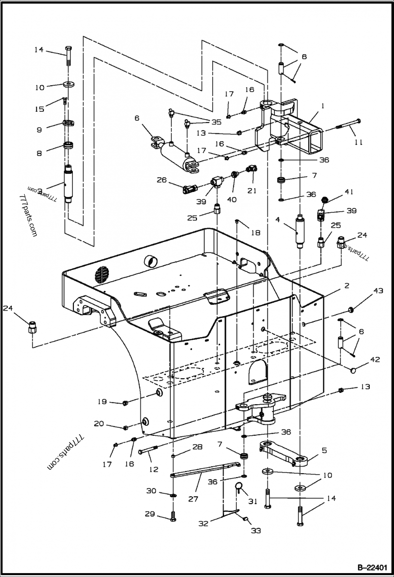 IR59269563 CYLINDER, STRG - Bobcat spare part | 777parts.com