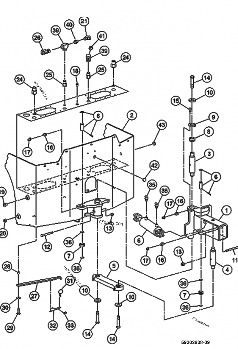 IR59269563 CYLINDER, STRG - Bobcat spare part | 777parts.com