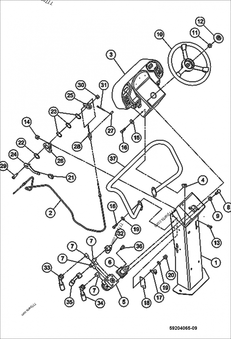 IR59212860 VALVE, STRG - Bobcat spare part | 777parts.com