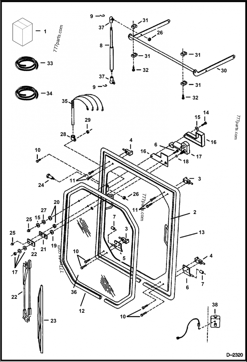 6667199 SPRING GAS - Bobcat spare part | 777parts.com