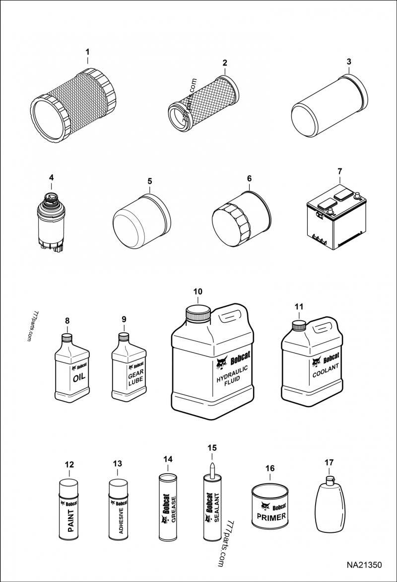 7306047 BATTERY, 700A EU - Bobcat spare part | 777parts.com