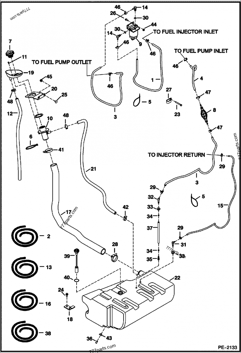 7297009 KIT FUEL SCREEN PICKUP TUBE - Bobcat spare part | 777parts.com