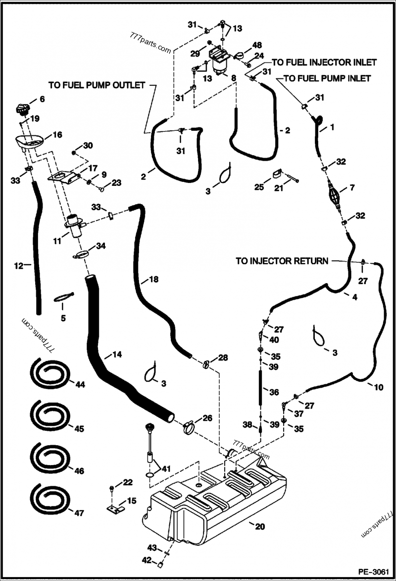 7297009 KIT FUEL SCREEN PICKUP TUBE - Bobcat spare part | 777parts.com