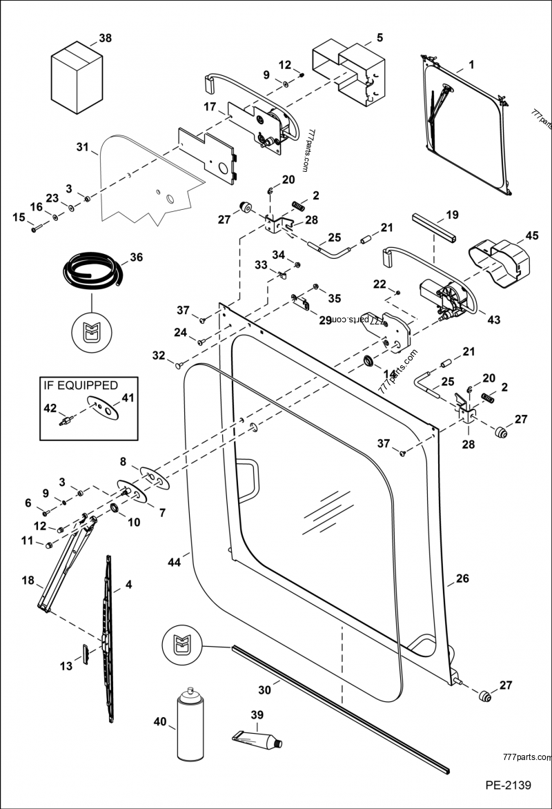 6816165 WINDOW CAB FRONT - Bobcat spare part | 777parts.com