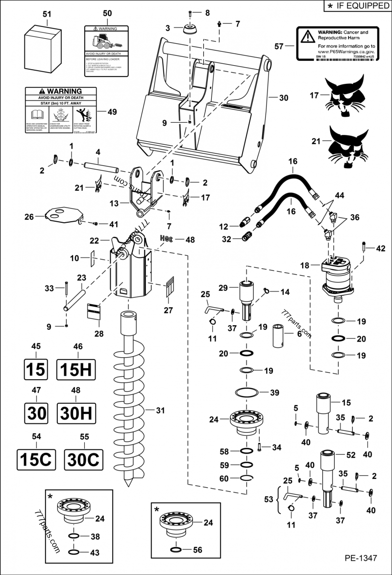 6711887 PIN, AUGER - Bobcat spare part | 777parts.com
