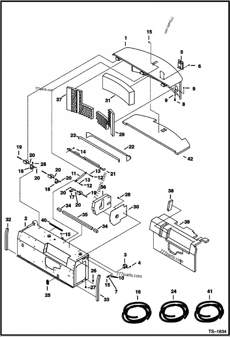 6674239 LATCH, COVER ENG - Bobcat spare part | 777parts.com