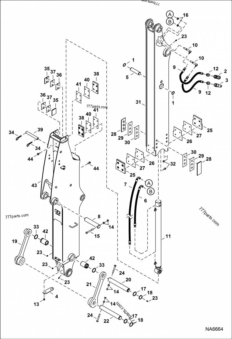 7219004 CYLINDER ARM EXTENDABLE - Bobcat spare part | 777parts.com