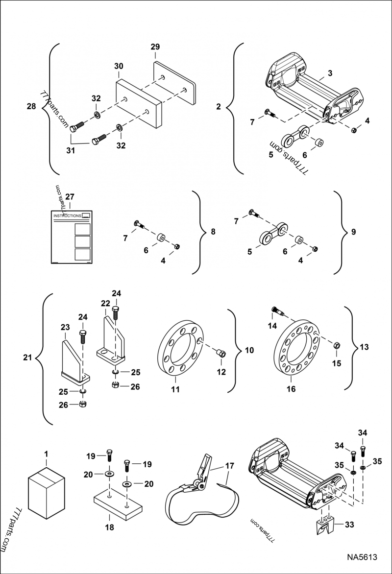 7131115 NUT - Bobcat spare part | 777parts.com
