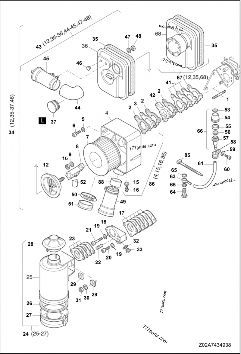 INTERMEDIATE FLANGE - Bobcat spare part | 777parts.com