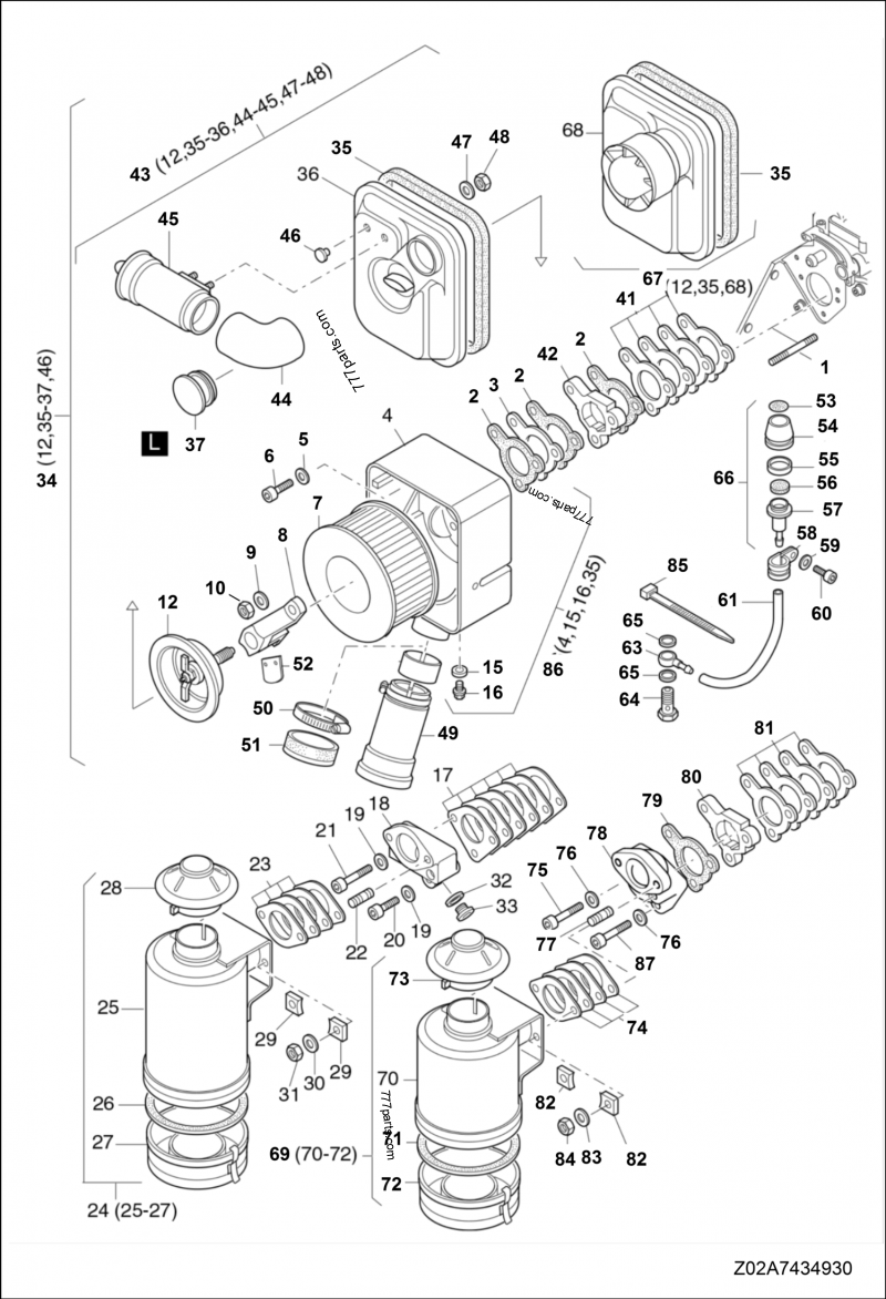 INTERMEDIATE FLANGE - Bobcat spare part | 777parts.com