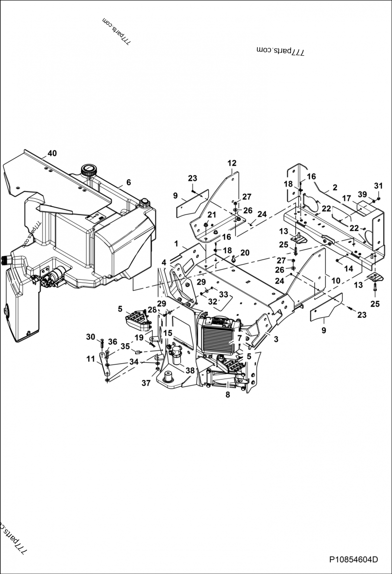 7469676 PLATE BOTTOM - Bobcat spare part | 777parts.com