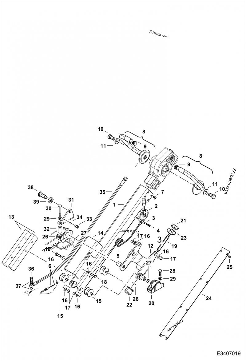 7466818 HOSE HYDRAULIC - Bobcat spare part | 777parts.com