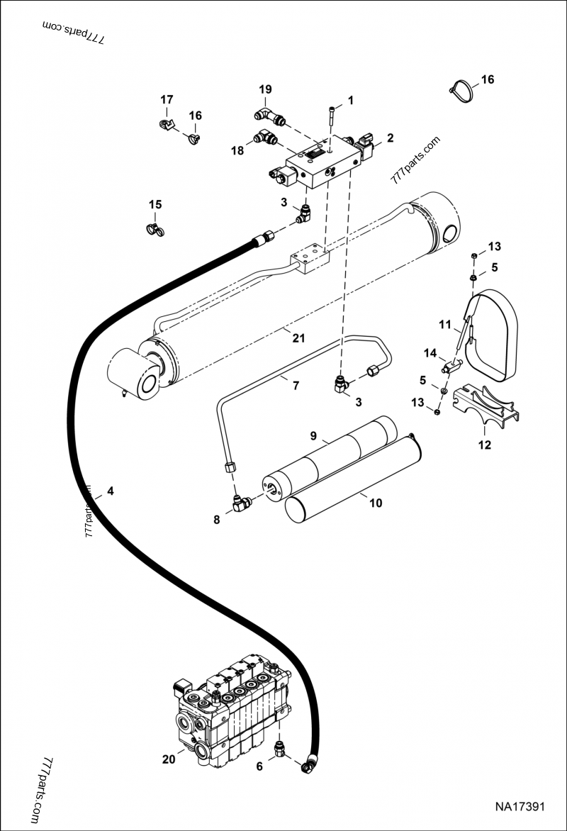 FITTING, HYD ELBOW - Bobcat spare part | 777parts.com