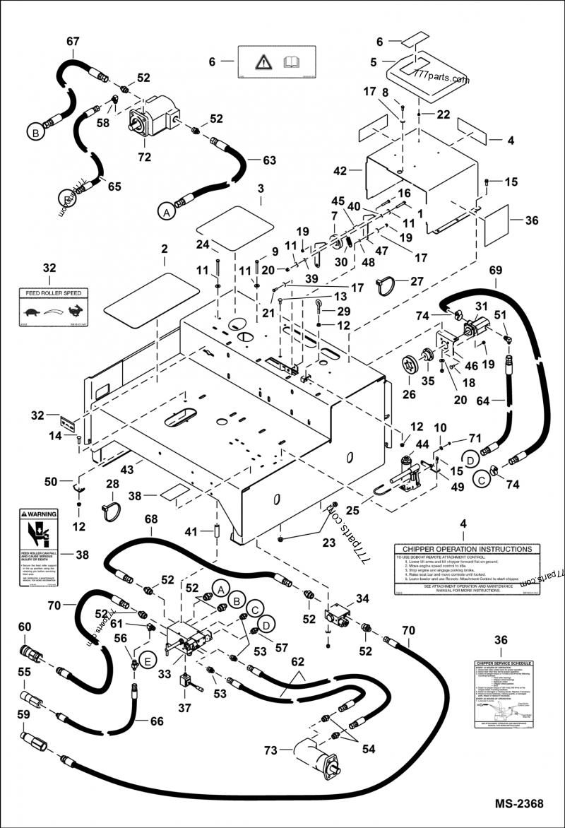 15KB1216 FITTING, HYD CONNECTOR - Bobcat spare part | 777parts.com