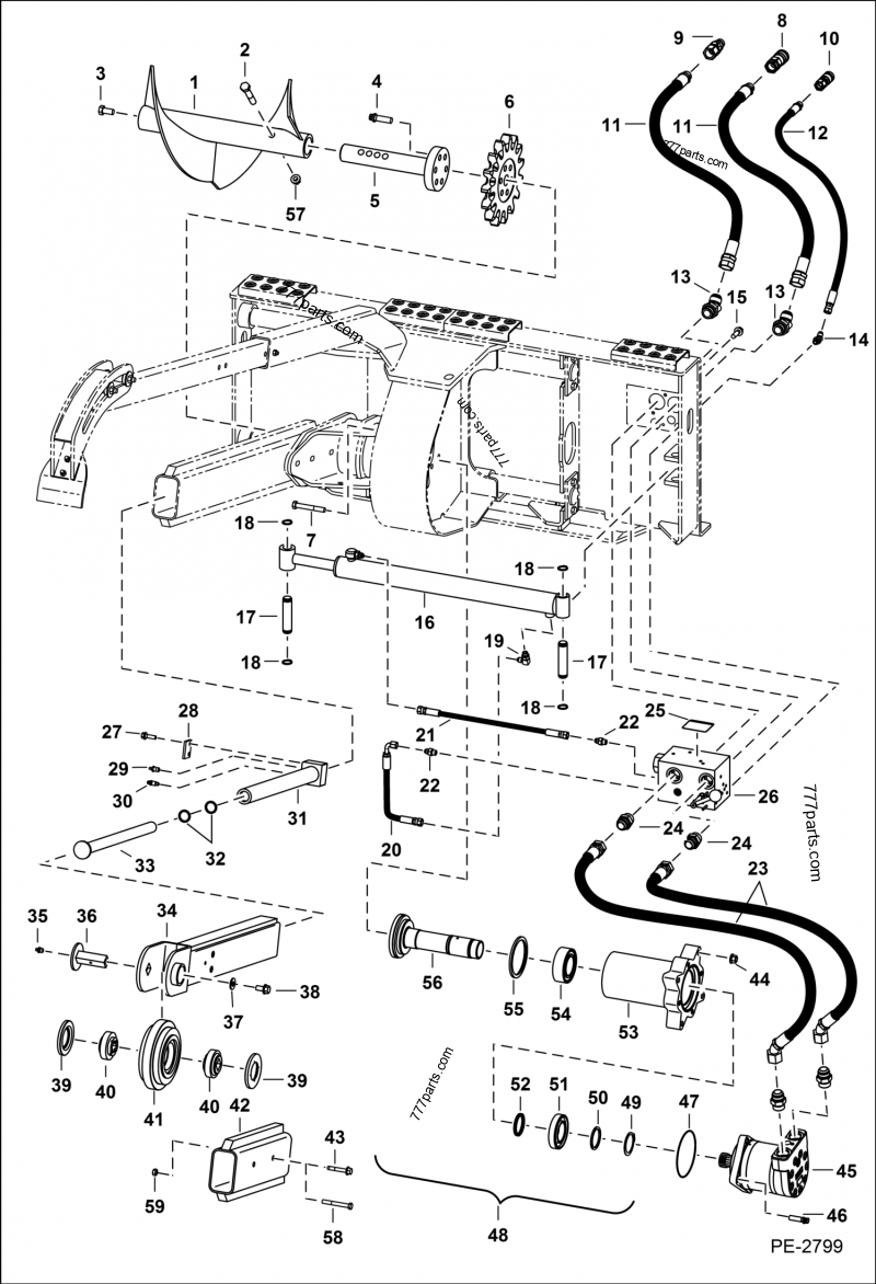 6655752 FITTING, GREASE - Bobcat spare part | 777parts.com