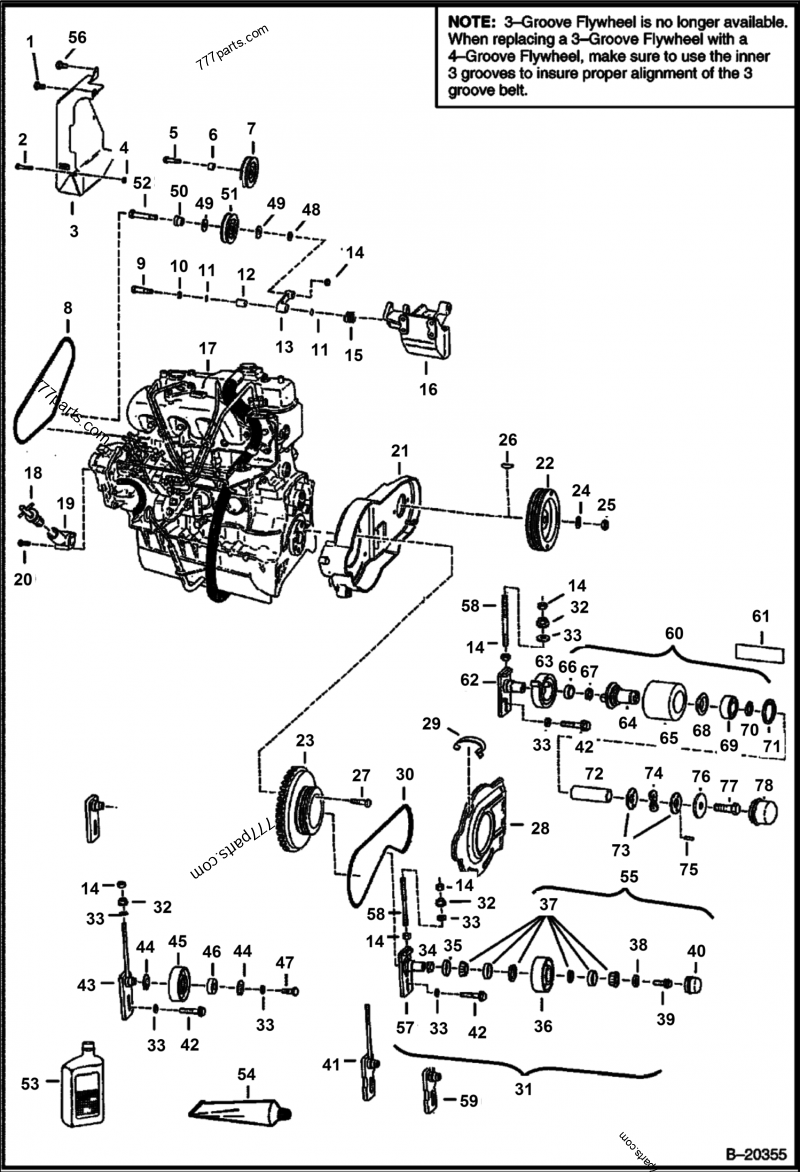 6662855 BELT DRIVE - Bobcat spare part | 777parts.com