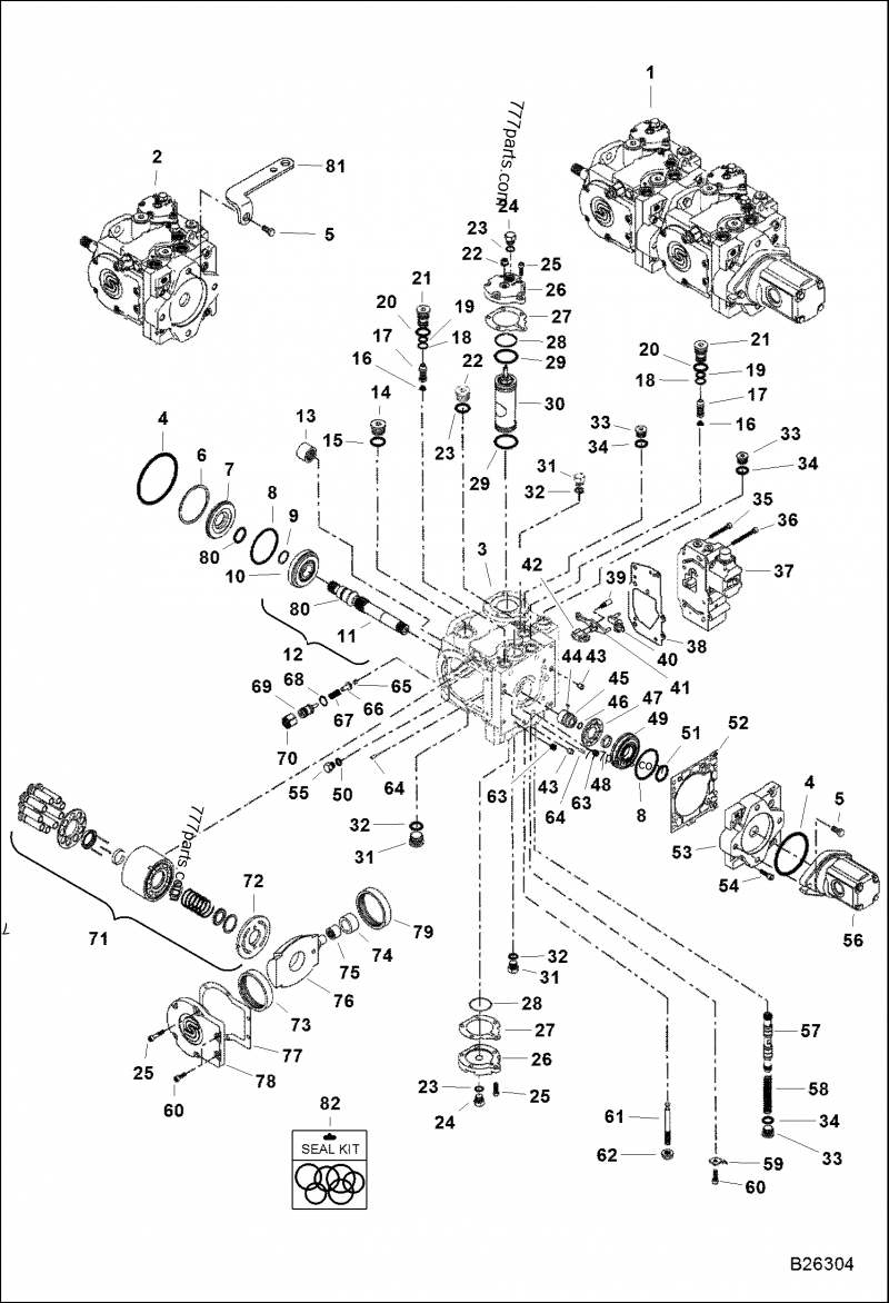 6678339 HOUSING, CONTROL PUMP HYD - Bobcat spare part | 777parts.com