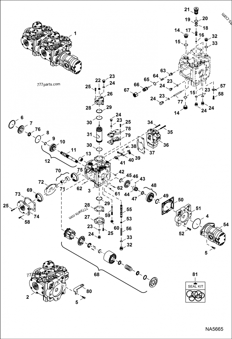 6678339 HOUSING, CONTROL PUMP HYD - Bobcat spare part | 777parts.com
