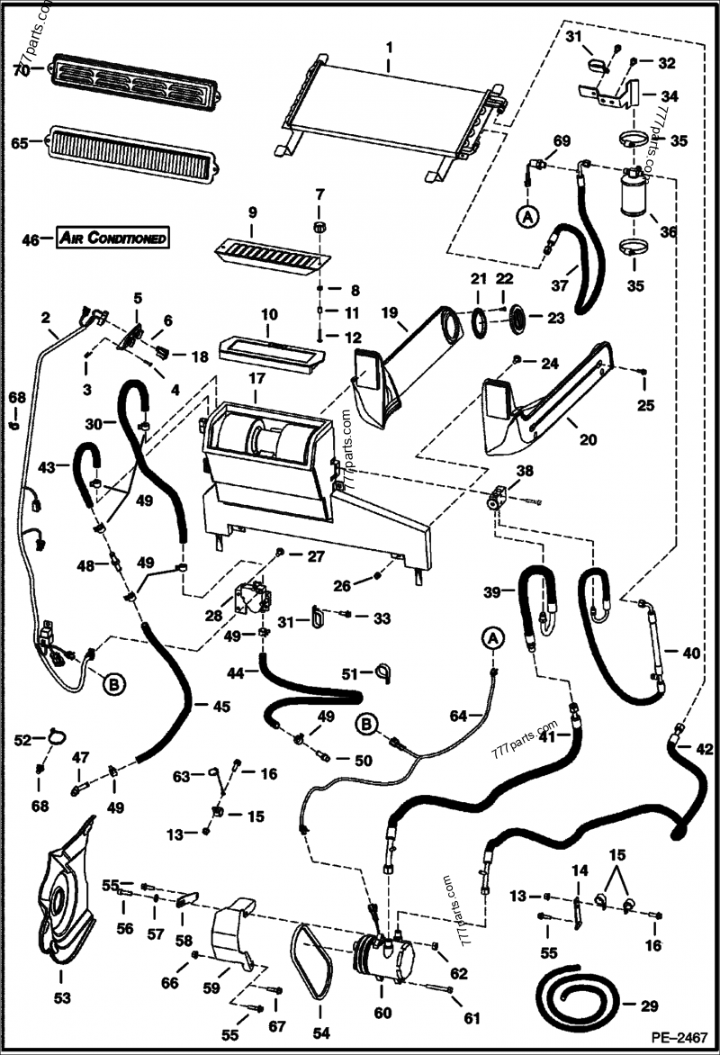 6735246 HVAC DUCT LEFT - Bobcat spare part | 777parts.com
