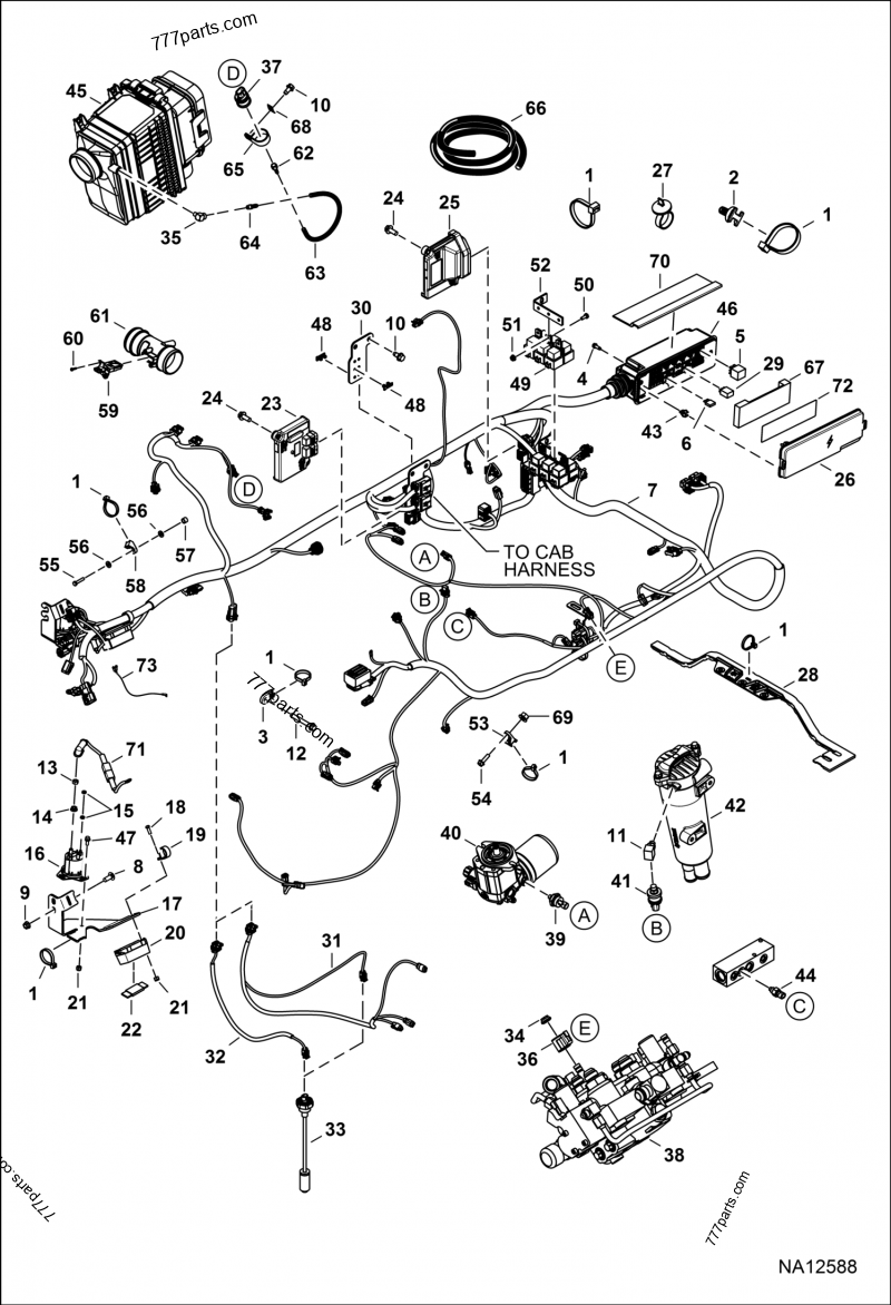 7207545 BLOCK, FUSE - Bobcat spare part | 777parts.com