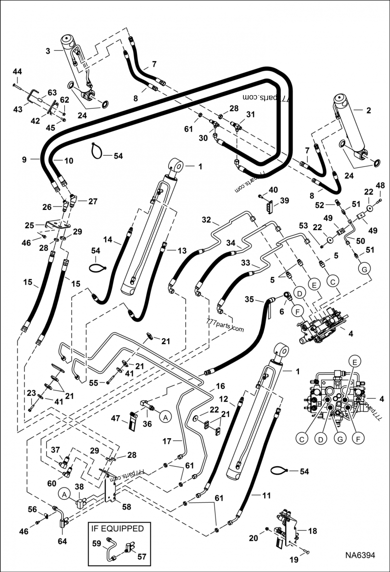7153008 HOSE HYDRAULIC ASSY - Bobcat spare part | 777parts.com