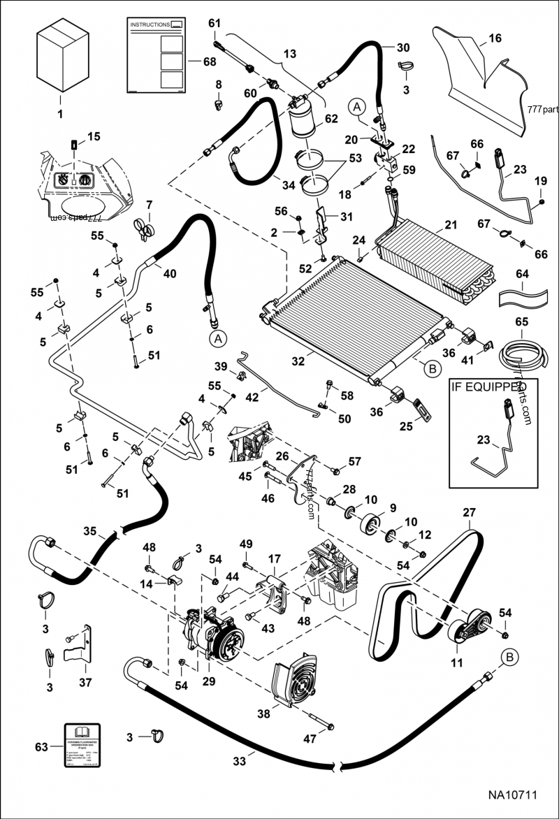 7311134 HOSE AC ASSY - Bobcat spare part | 777parts.com