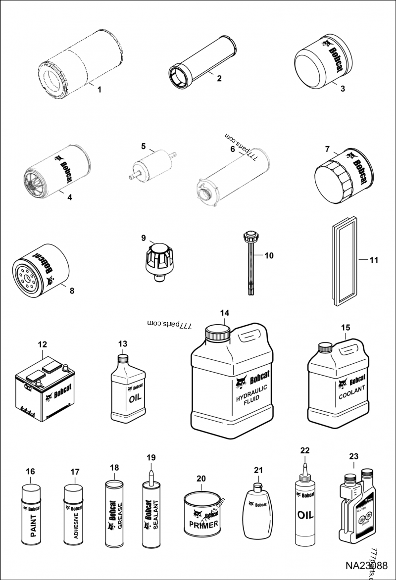 7386225 FILTER AIR OUTER - Bobcat spare part | 777parts.com