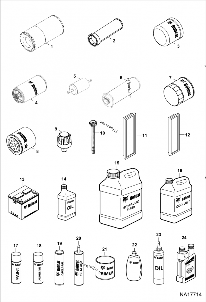 7386225 FILTER AIR OUTER - Bobcat spare part | 777parts.com