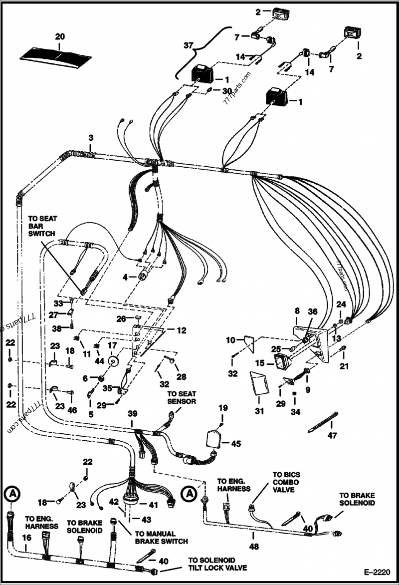 6680411 CONTROLLER, PEDALS FOOT BICS - Bobcat spare part | 777parts.com