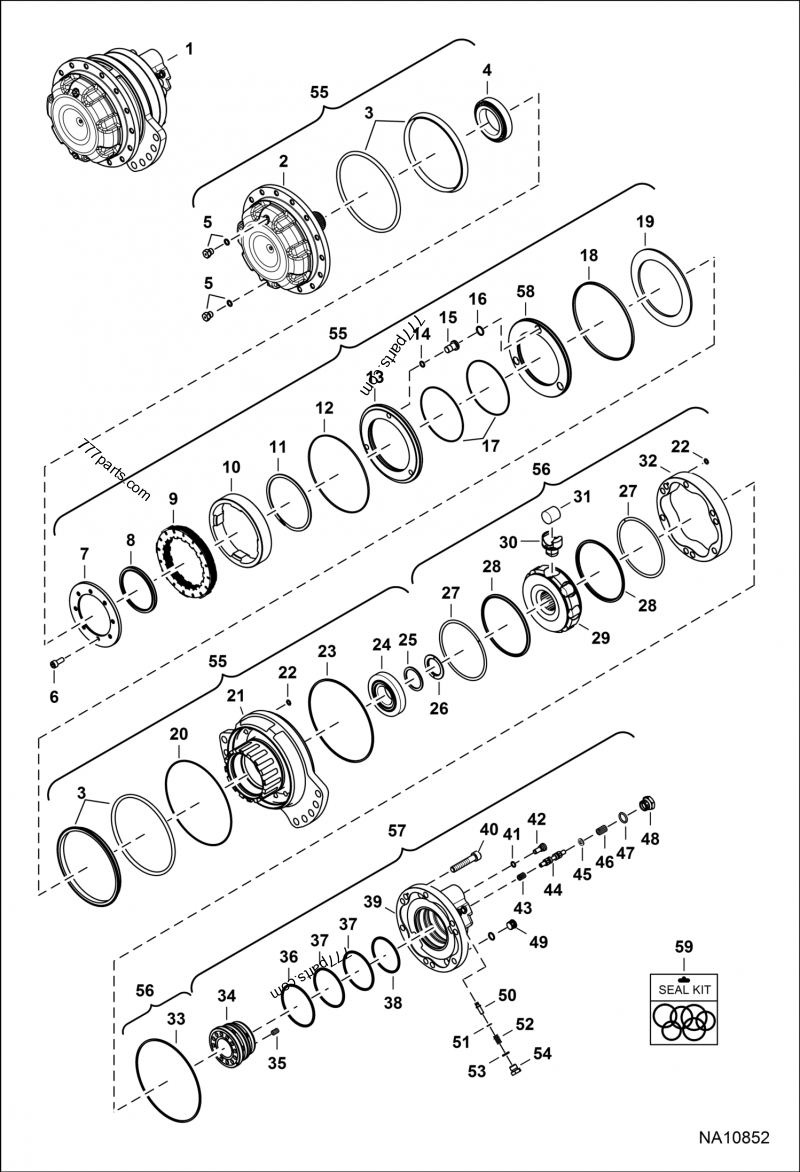 7276538 MOTOR, DRIVE - Bobcat spare part | 777parts.com