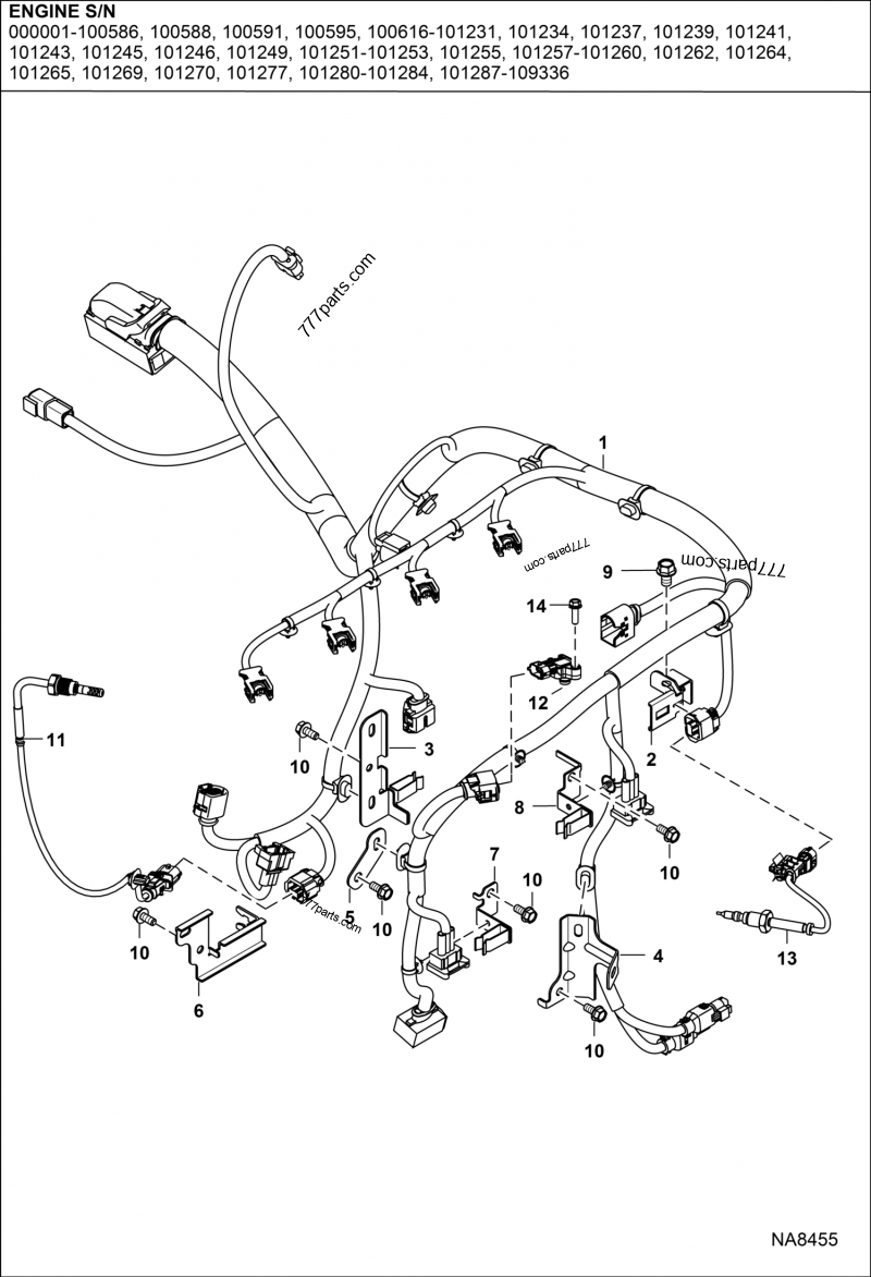 7030442 SENSOR, TEMP AIR INTAKE - Bobcat spare part | 777parts.com