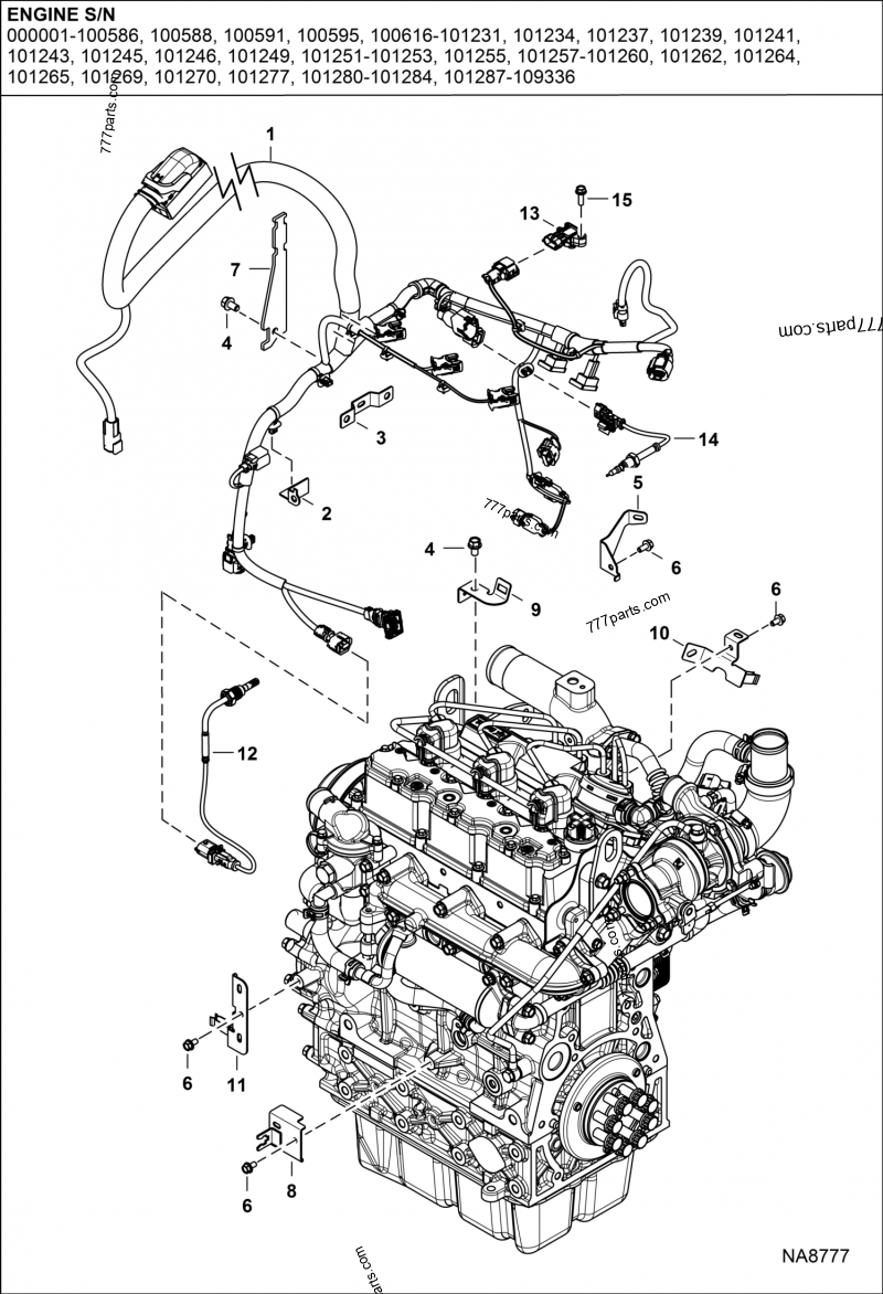 7030442 SENSOR, TEMP AIR INTAKE - Bobcat spare part | 777parts.com