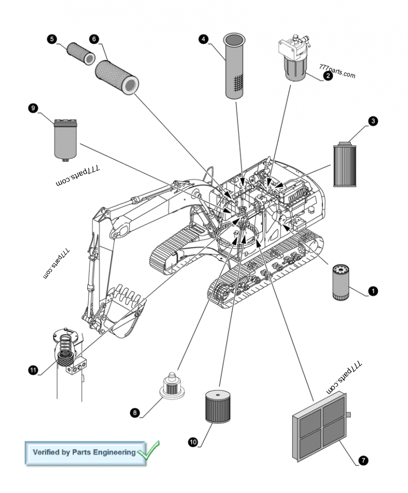 KHR27260 CAB FILTER - Case spare part | 777parts.com