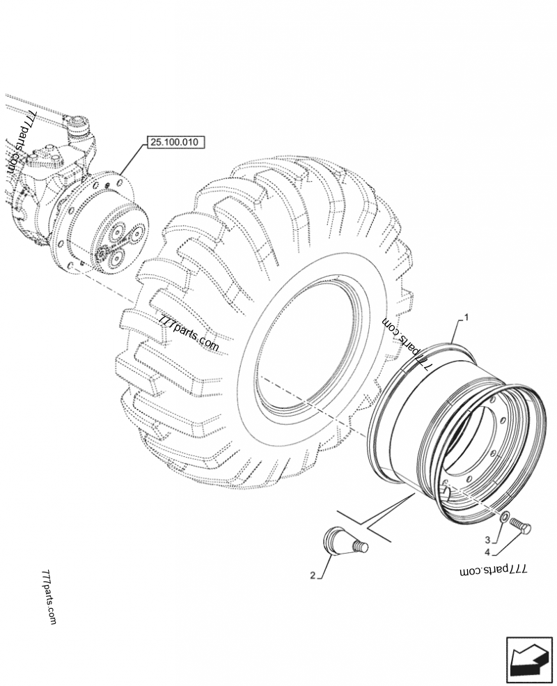 707684 VALVE STEM - Case spare part | 777parts.com