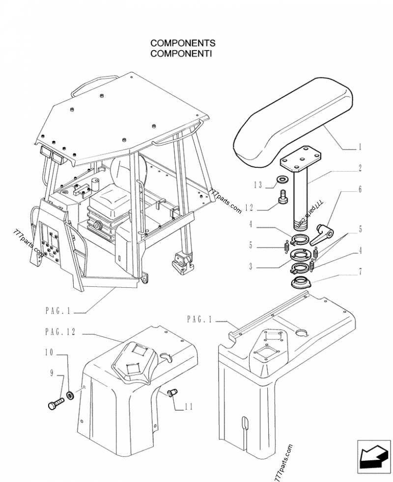 76079195 HANDLE - Case spare part | 777parts.com