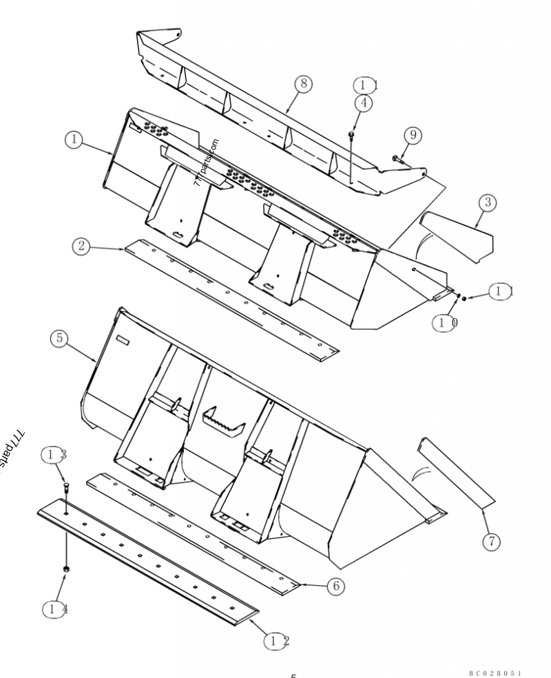 192538A2 BUCKET - Case spare part | 777parts.com
