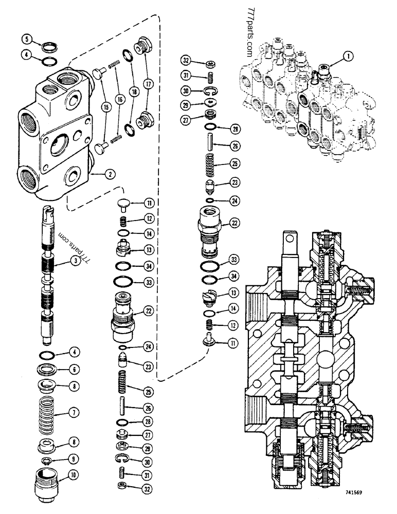 G34454 VALVE - Case spare part | 777parts.com