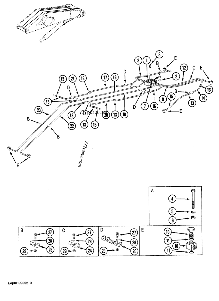 Q7049169 PIPE - Case spare part | 777parts.com