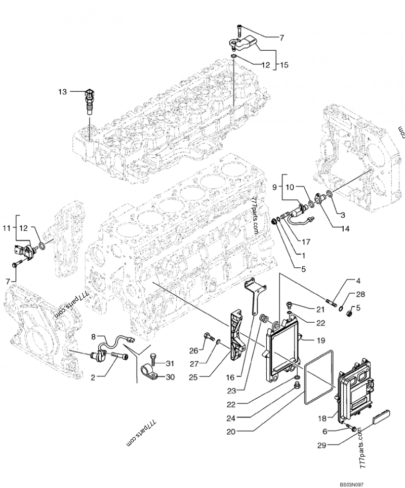 2852827 WASHER - Case spare part | 777parts.com